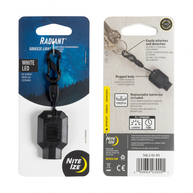 Radiant® Squeeze Light LED Key Chain Light