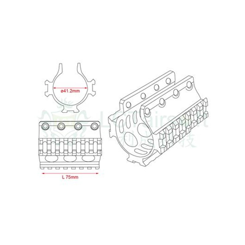 LCT 75mm RIS silencer rail