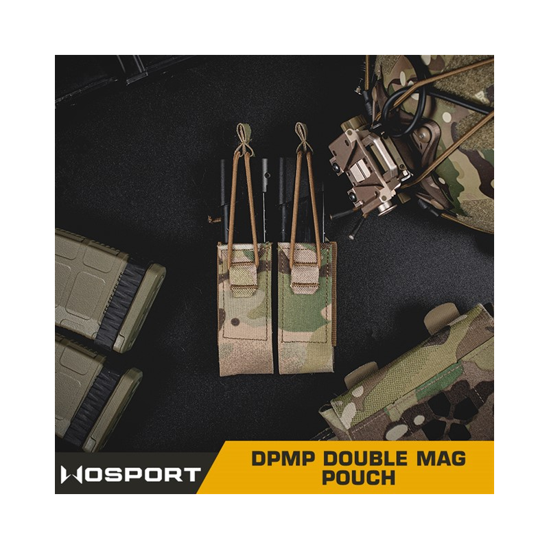 DPMP Molle Double 9mm Magazine Pouch - Ranger Green