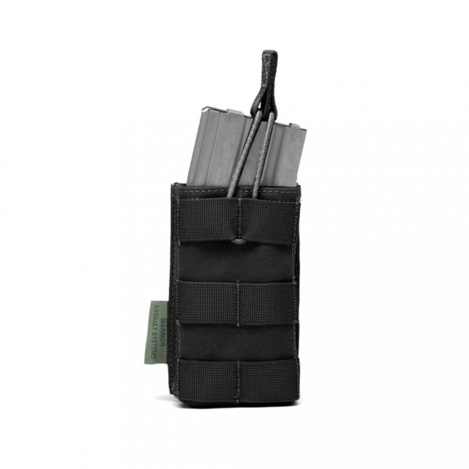 Single MOLLE Open Pouch, Black, AR15/M4/M16
