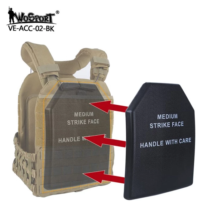 WST Light Tactical Vest Dummy Ballistic SAPI Plate - plastic