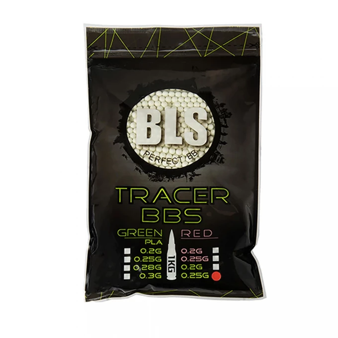 BLS - BLS TRACER Airsoft Pellets 0.25g, 5000 BBs (Bag) - Gre | ANAREUS