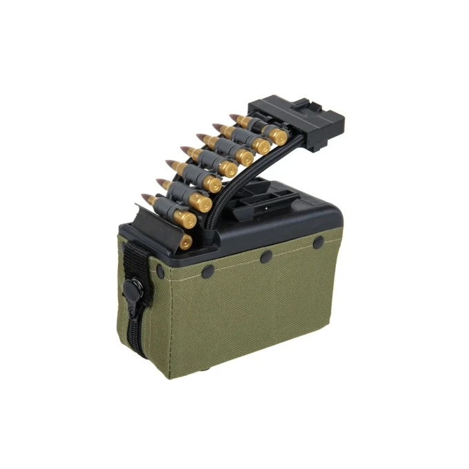A&K Magazine for T8 SP MK46 / M249 with Dummy Rounds, 2000 BBs - Green
